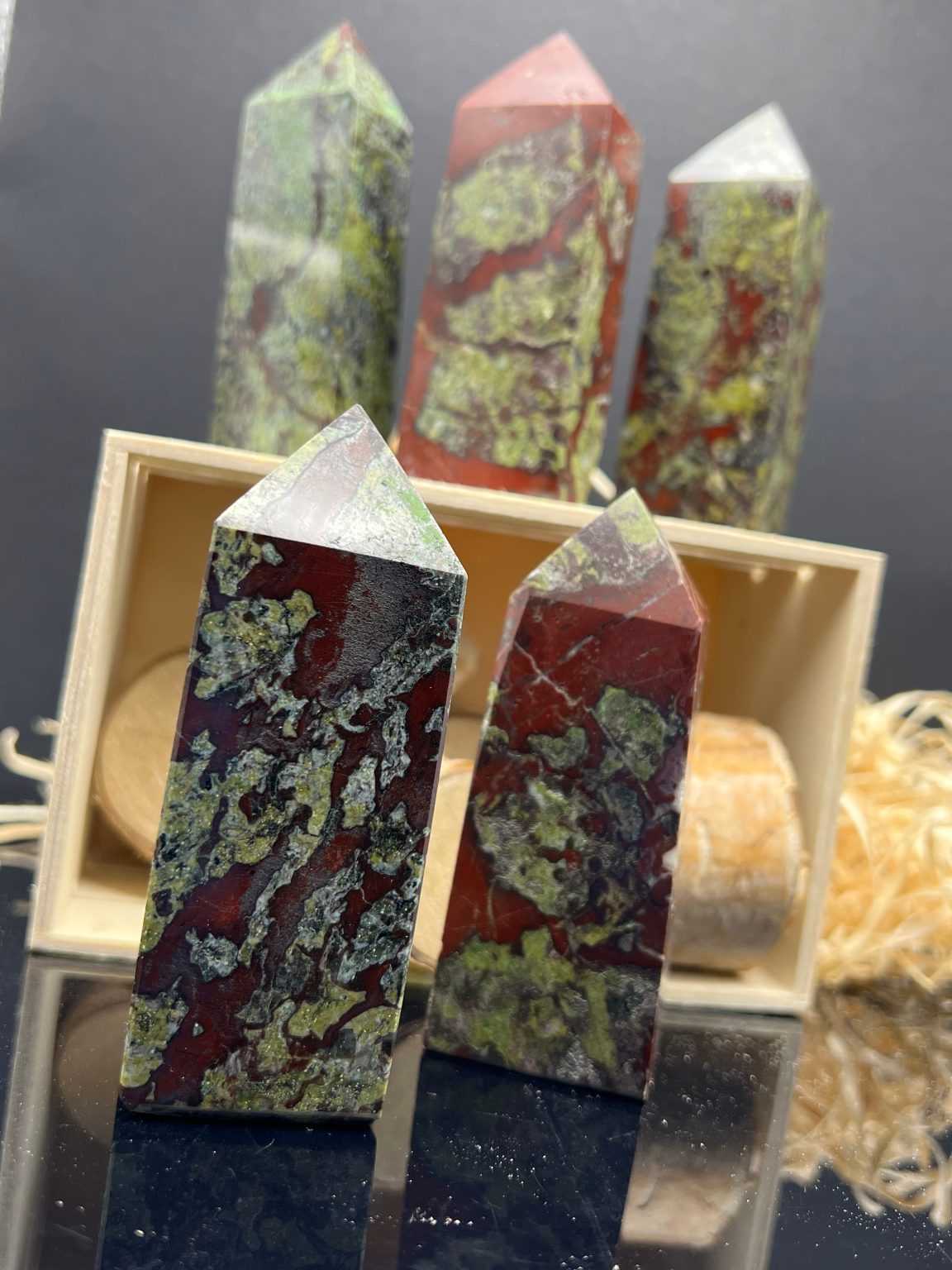 Dragon's Blood Jasper Towers