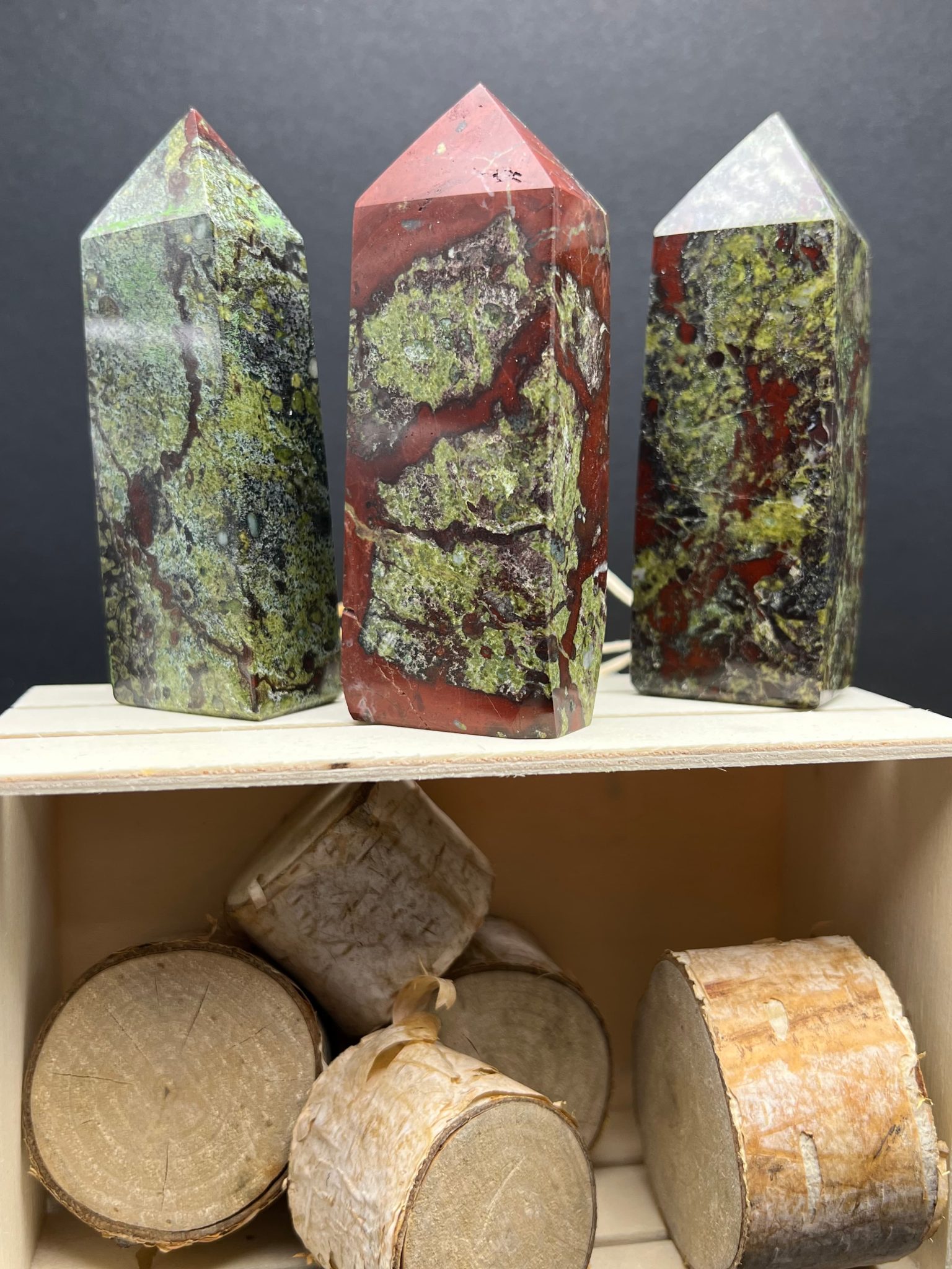 Dragon's Blood Jasper Towers