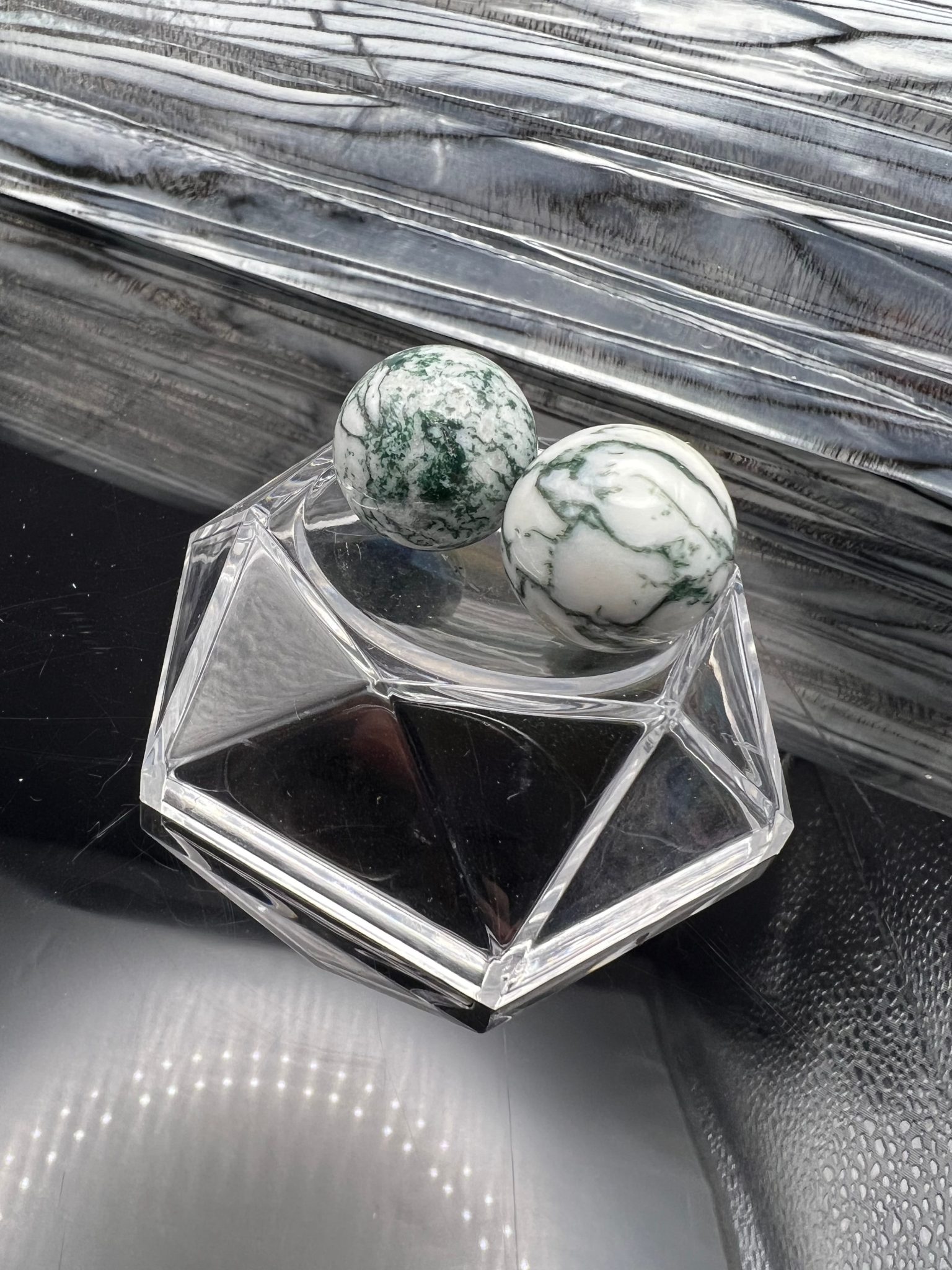 Moss Agate Mini Spheres